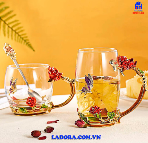 Bộ ấm trà thủy tinh đẹp, sang trọng và cao cấp tại Ladora Shop